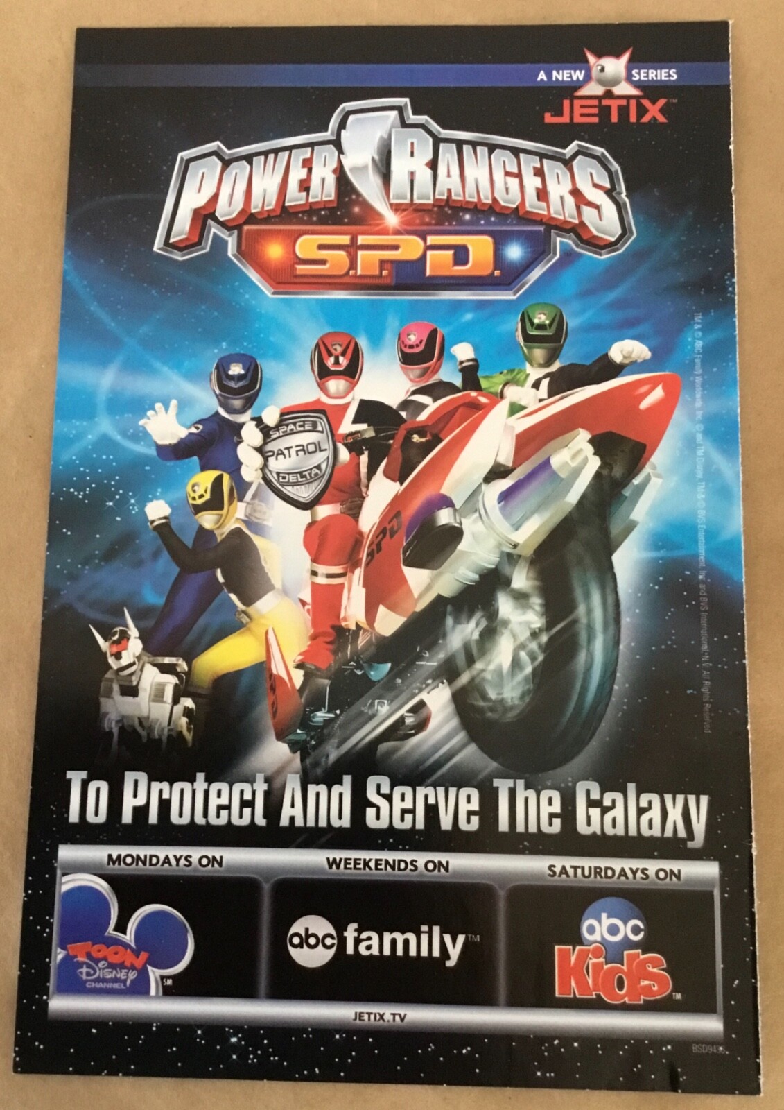 Mighty Morphin Power Rangers SPD 2004 Print Ad art vintage ABC TV promo ...