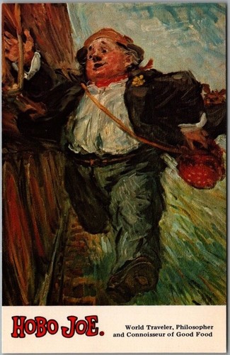 c1960s SANTA ANA, CA Postcard HOBO JOE RESTAURANT Catching a Train ...