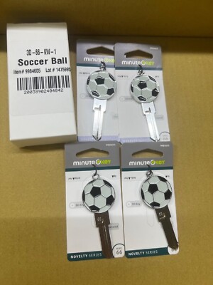 Minute Key Novelty Soccer Keys Blank 3D KW1 66 Item # 9984605 QTY Box ...