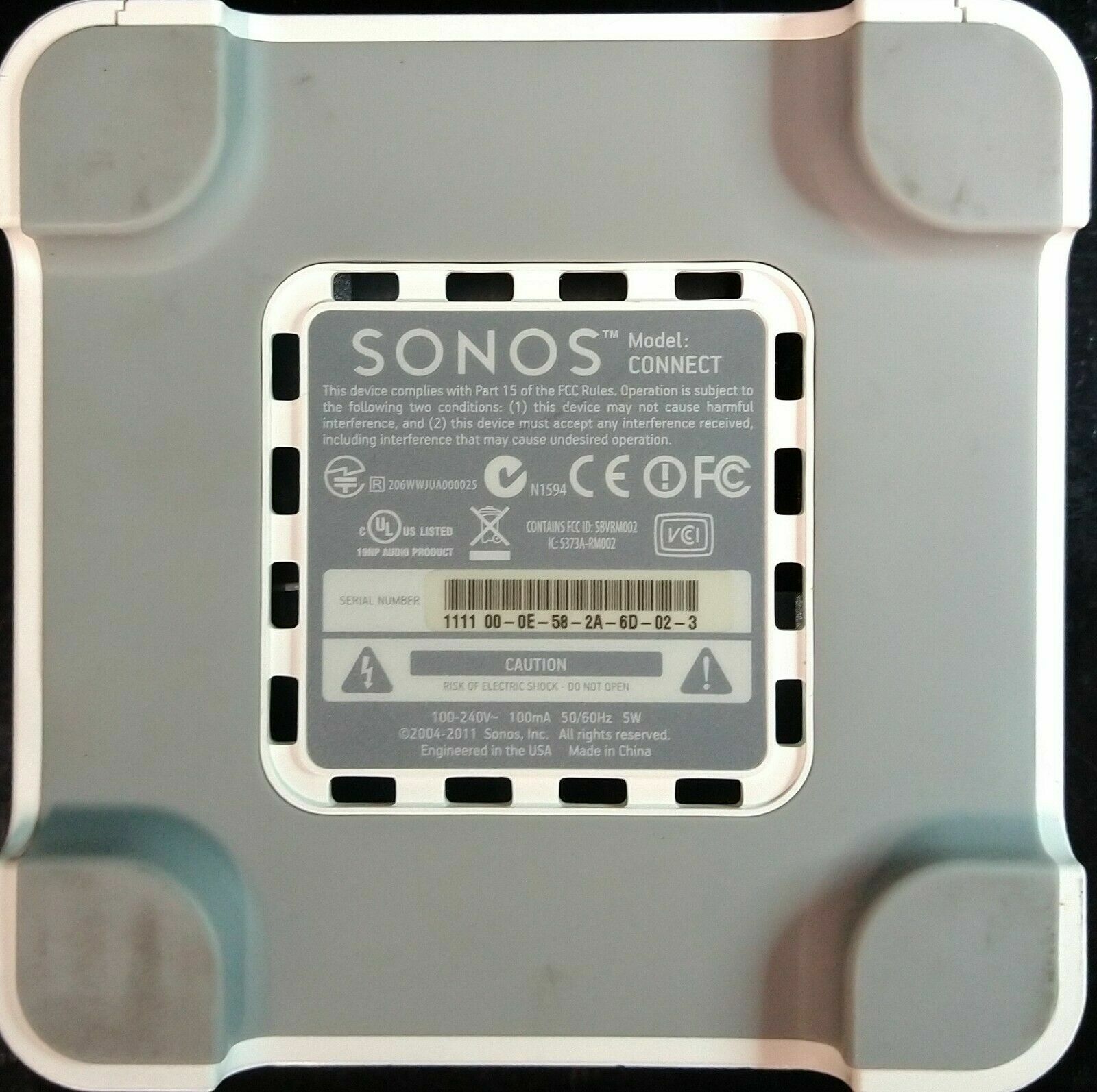 SONOS CONNECT WIRELESS STREAMING MUSIC STEREO COMPONENT | CTNZPUS1(S1 ...