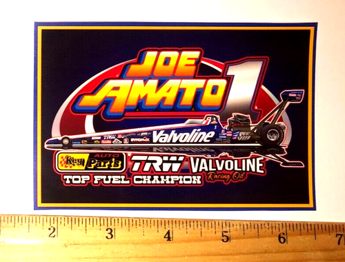 Joe Amato VALVOLINE Top Fuel Rear Engine NHRA Dragster Glossy Decal ...
