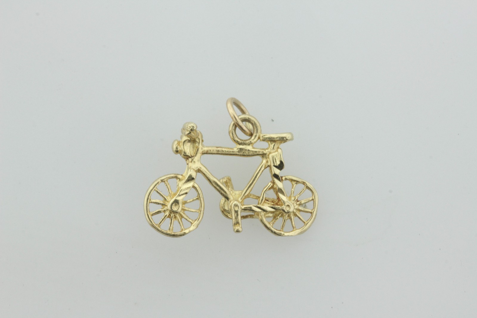 14K Yellow Gold Bicycle Bike Charm Pendant | eBay
