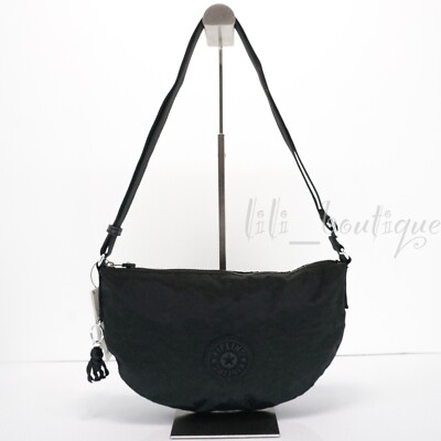 NWT Kipling KI7130 Emelia Shoulder Crossbody Bag Zipper Polyamide Black ...