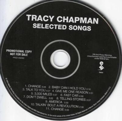 Tracy Chapman: Selected Songs PROMO MUSIC AUDIO CD soft pop rock ...