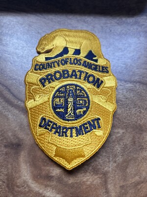 LOS ANGELES COUNTY CA PROBATION DEPT PATCH RARE City Seal Bear Display ...
