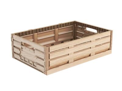 Caja Plegable En Diseño de Madera 60x40x16 Cajón Frutas Verduras ...