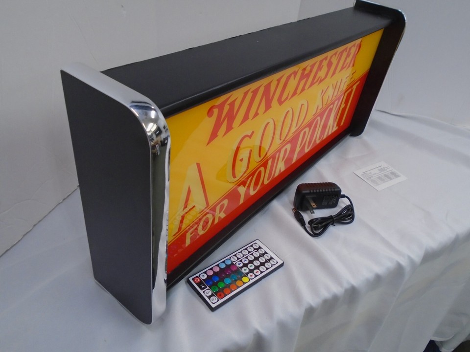Winchester A good pocket Knife LED Display lighted sign lightbox Wall ...