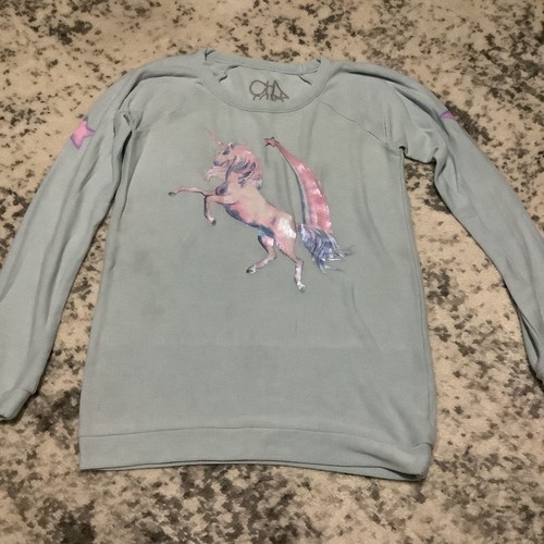 Chaser Girls Kids Super Soft Long Sleeve Unicorn Shirt Blue Size 14 | eBay
