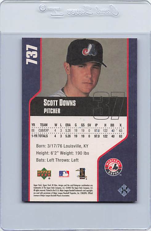 2002 Upper Deck 40 Man #737 Scott Downs Expos Signed Auto *G8775 | eBay