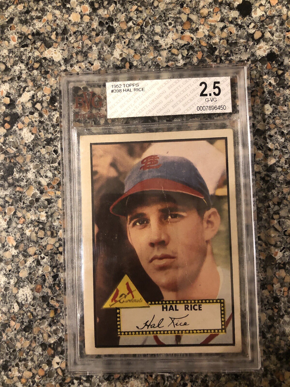 1952 Topps High Number 398 Hal Rice Graded BVG 2.5 Good-Very Good | eBay