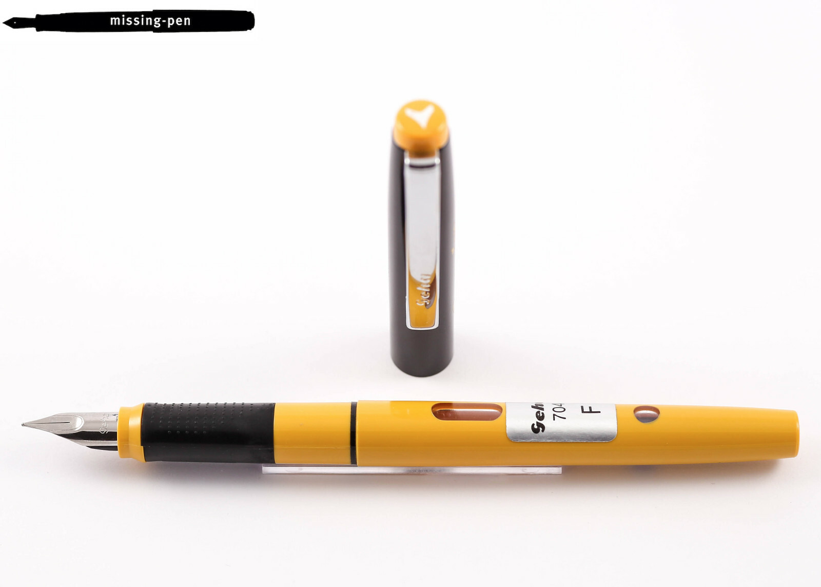 Geha P704 Champion School Fountain Pen in Mustard / Senf with F, M, L ...