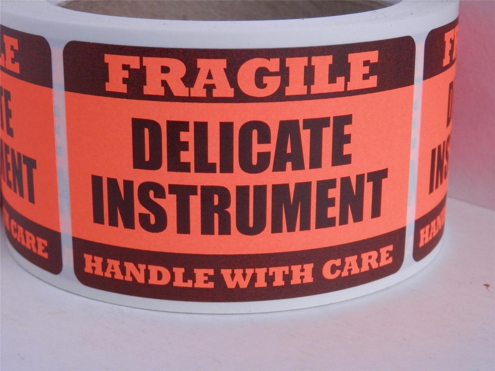 DELICATE INSTRUMENT FRAGILE HANDLE WITH CARE 2x3 Sticker Label fluor ...