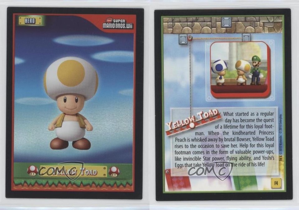 2010 Enterplay Super Mario Bros Wii Foil Yellow Toad #F4 0l6w | eBay