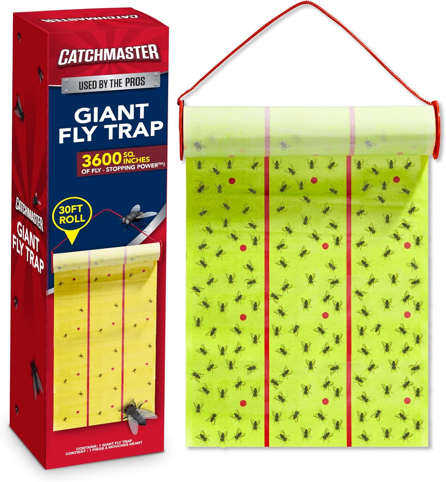 Catchmaster Giant Fly Glue Trap 1-Pack 30 Feet Each, Adhesive Fly Traps Outdoor, | eBay