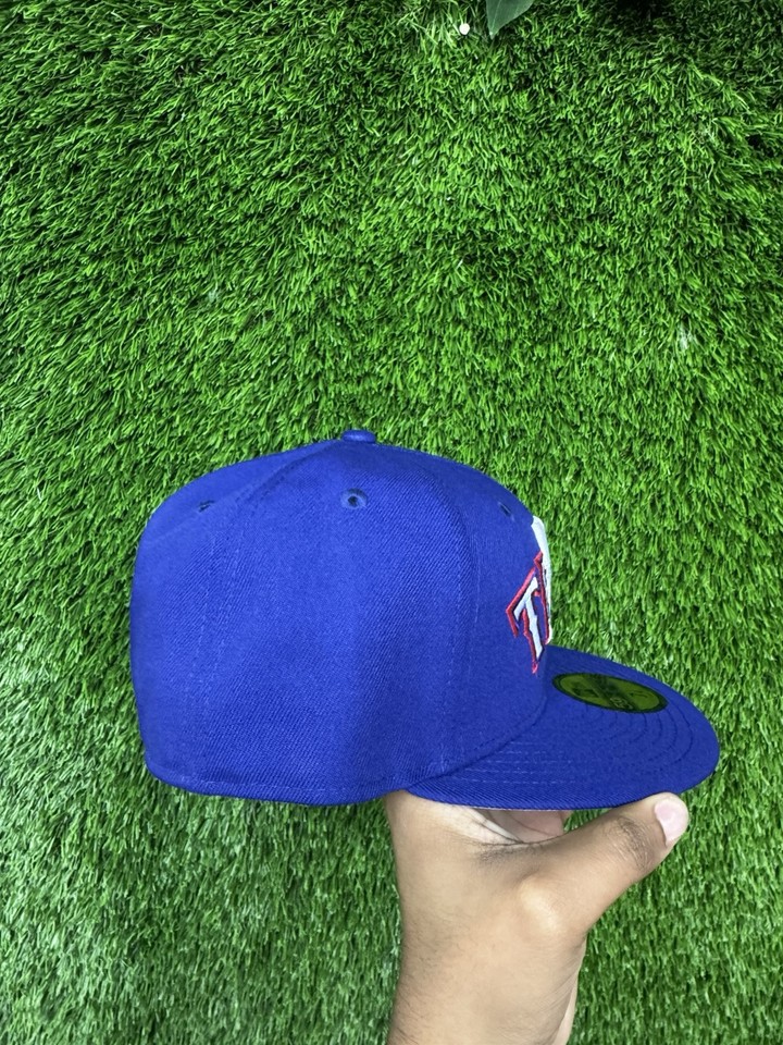 Brand New! Texas "TETAS" Rangers New Era Overlap Hat RARE!!! 7 1/8 ...