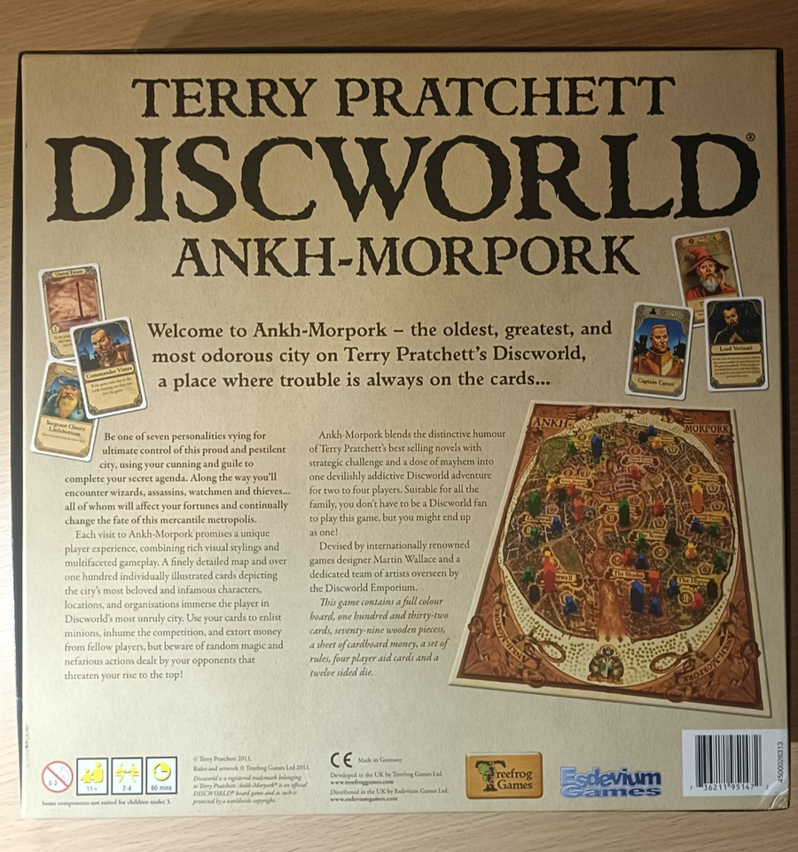 DISCWORLD ANKH-MORPORK Board Game by Martin Wallace (2011), PRISTINE ...