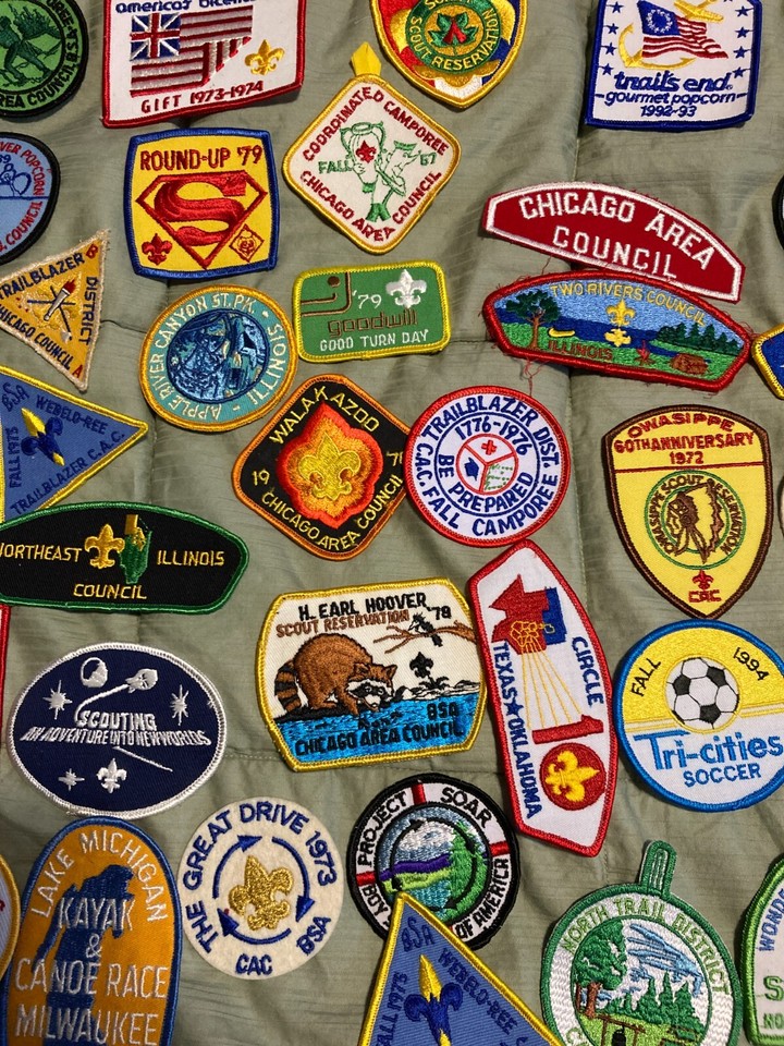 VINTAGE BOY SCOUTS RANDOM LOT OF 80 PATCHES BSA | eBay