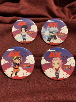 Naruto Anime Expo 2019 Exclusive Pin Button Set Extremely Rare! Brand ...