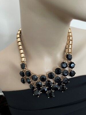 Black Necklace Statement Formal Evening Party Day Wear | eBay Australia