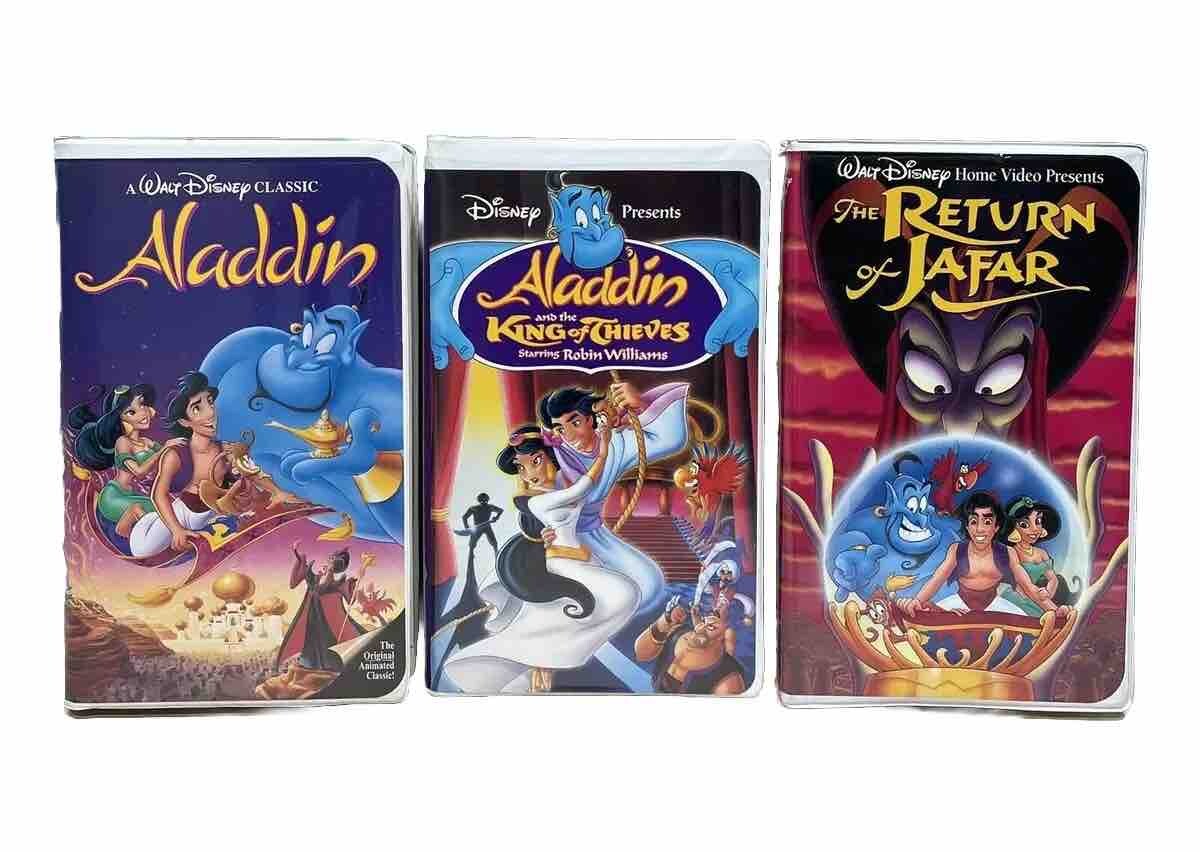 Aladdin Trilogy Aladdin Aladdin King of Thieves And Return of Jafar VHS ...