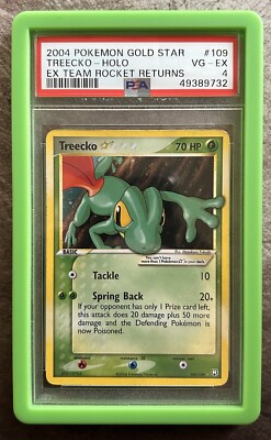 Treecko Gold Star Holo - 109/109 - EX Team Rocket Returns Pokémon Card ...