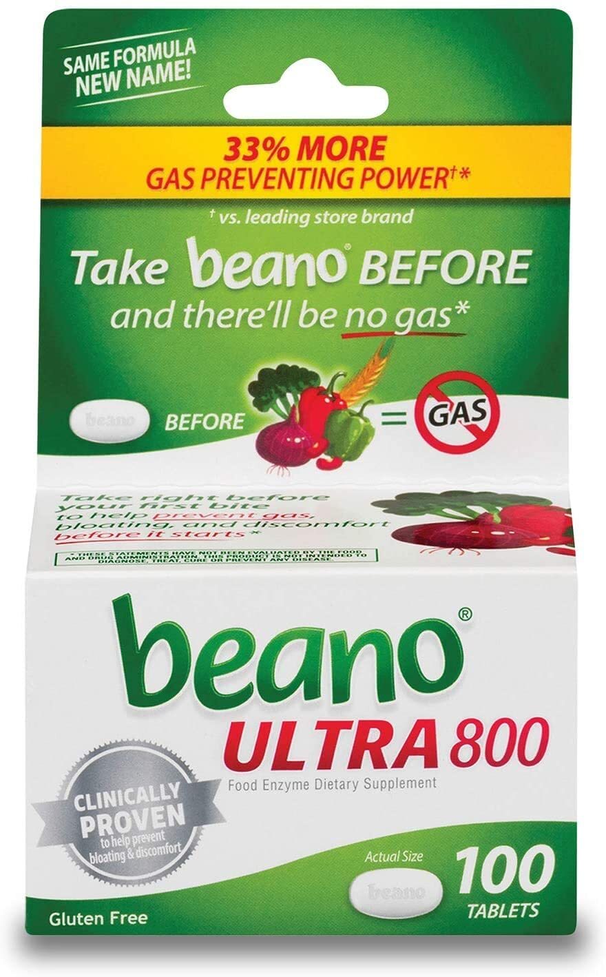 Beano Ultra 800 BIG BOTTLE! 100 count Tablets __ | eBay