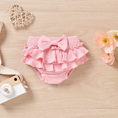 Preemie Baby Girls Clothes Short Sleeve Bloomer Shorts Ribbed Summer ...