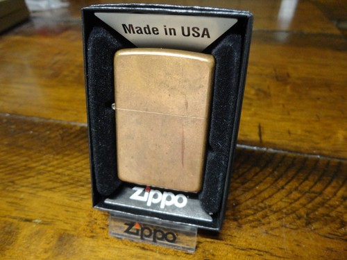 SOLID COPPER WITH PATINA ZIPPO LIGHTER MINT IN BOX 2003 | eBay