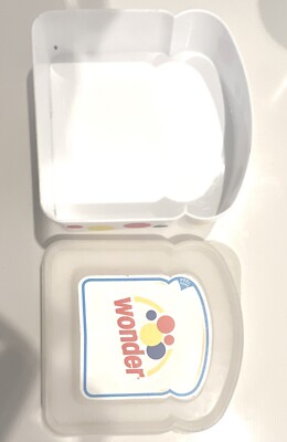 VINTAGE WONDER BREAD SANDWICH HOLDER PLASTIC STORAGE CONTAINER LOGO ...