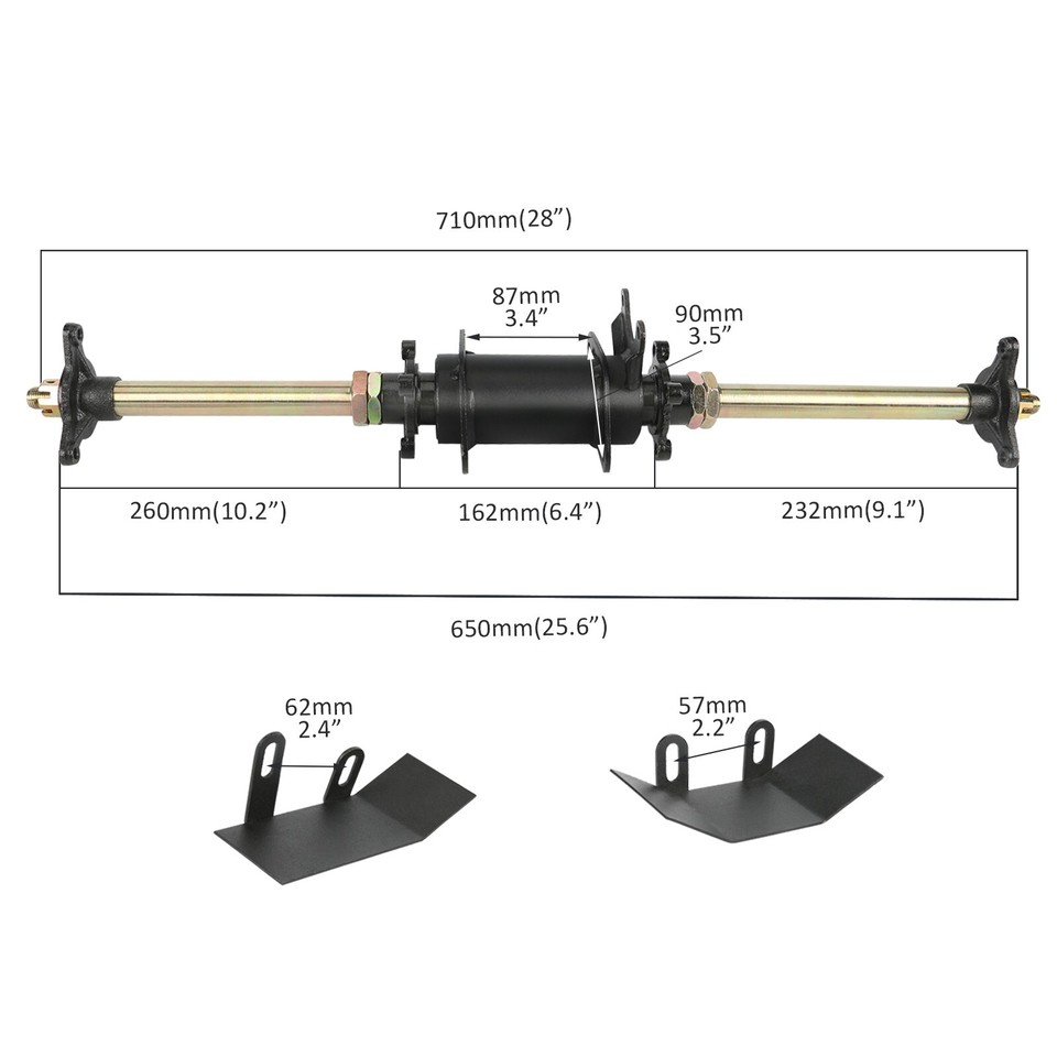 High Quality 28" Rear Axle Kit For 110cc 125cc 150cc ATV Quad Go Kart 4 ...