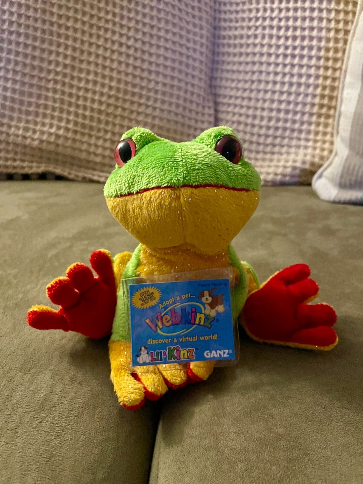 Ganz Webkinz lil kinz tree frog stuffed animal with USED code | eBay