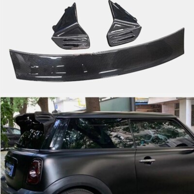 For MINI Cooper S R55 R56 R57 07-14 Carbon Fiber Car Roof Spoiler Rear ...