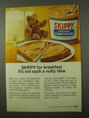 1972 Skippy Creamy Peanut Butter Ad - Nutty Idea | eBay