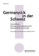Germanistik in der Schweiz von Robert Schöller Michael Stolz (2012 ...