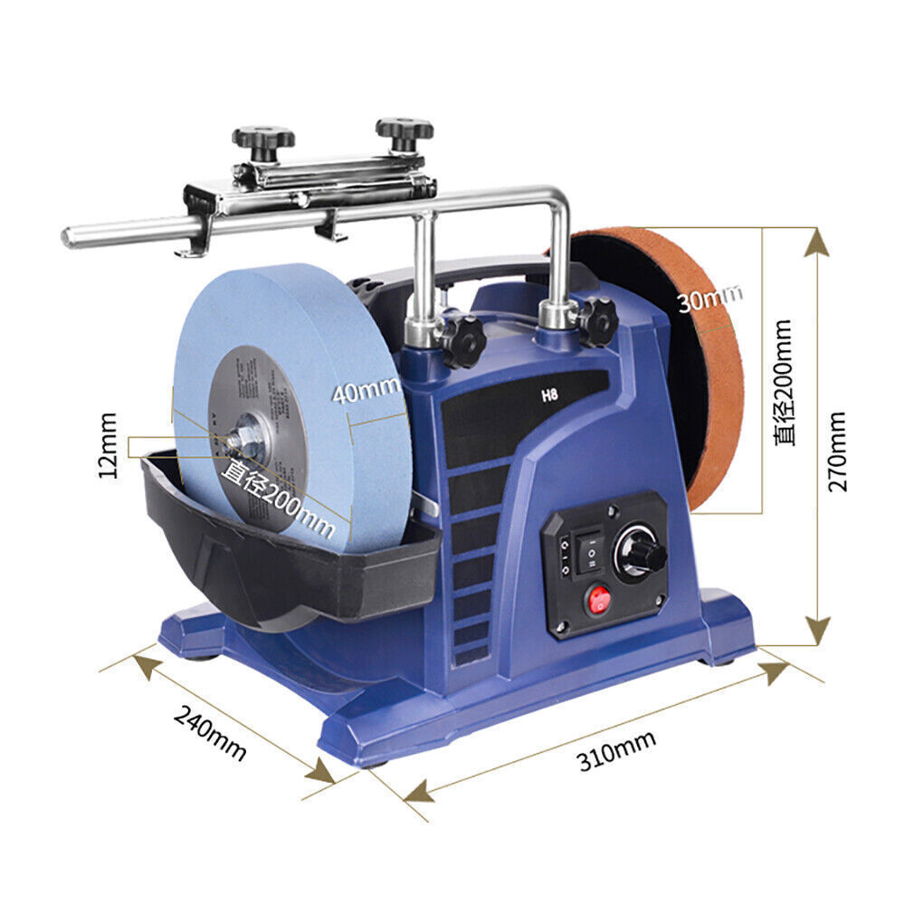 8 Inch Electric H-8 Low-Speed Water-Cooled Knife Sharpener Table Bench ...