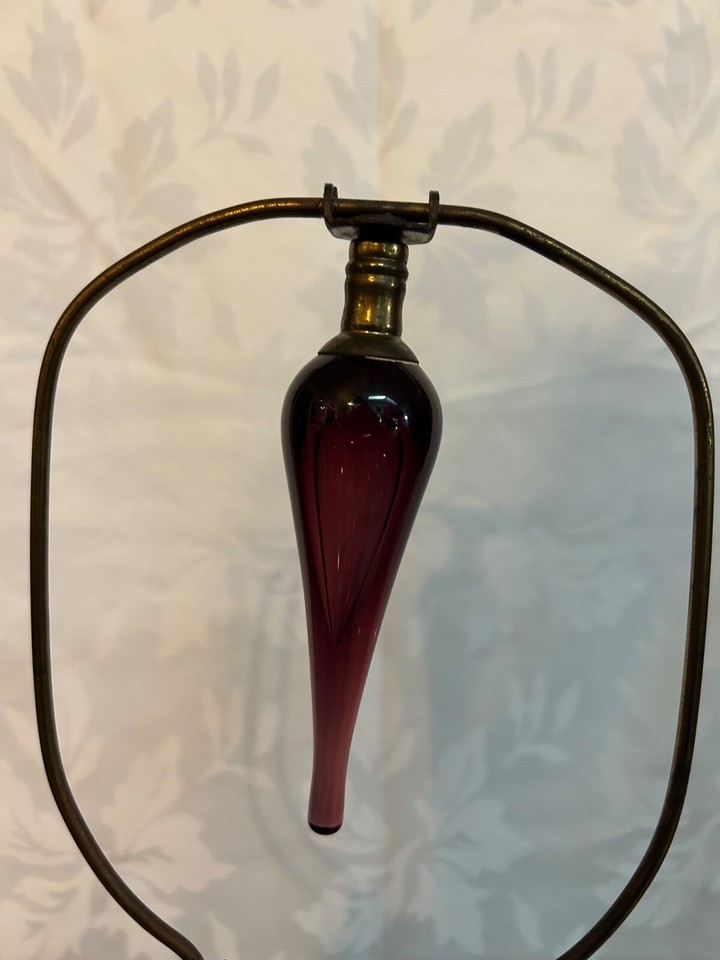 BLENKO VINTAGE AMETHYST TABLE LAMP AND FINIAL | eBay