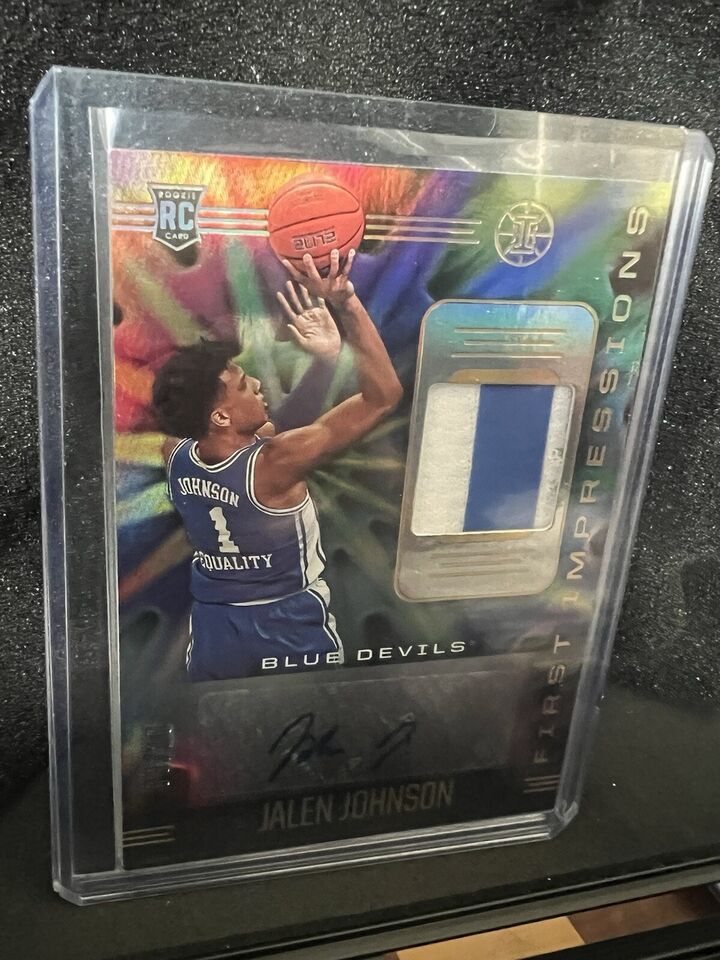 Rare Holo Duke Blue Devils Jersey Auto Jalen Johnson Panini 1st ...