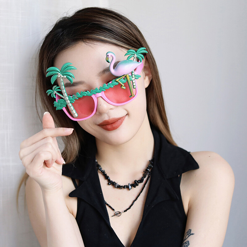 Flamingo Party Glasses Hawaii Party Sunglasses Beach Sunglasses Party ...