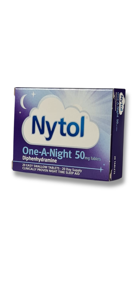 Nytol Tablets - One - A - Night - 50mg Sleep Aid -20 Tablets (Max 1 ...