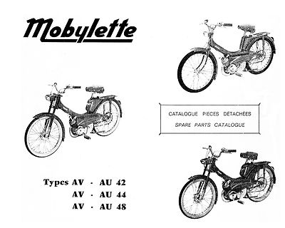 (1544) Mobylette Types AV AU 42 44 48 parts book | eBay