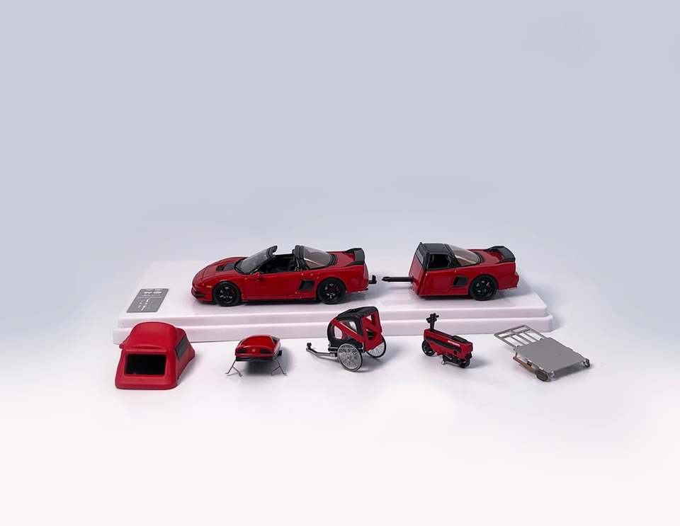 ZD MLGB 1:64 JDM Red NA1 NSX TRA Camper Trailer Sport Model Diecast ...