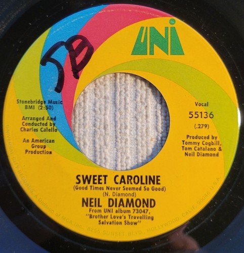 Neil Diamond "Sweet Caroline / Dig In" weak VG+ | eBay