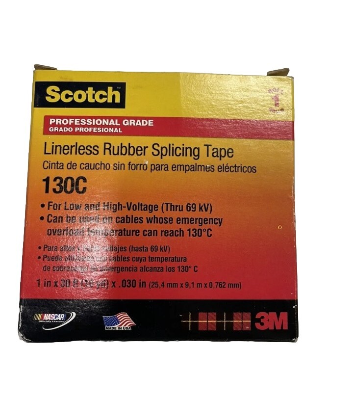 Scotch Linerless Electrical Splicing Tape 130C for Wires and Cables 1 ...