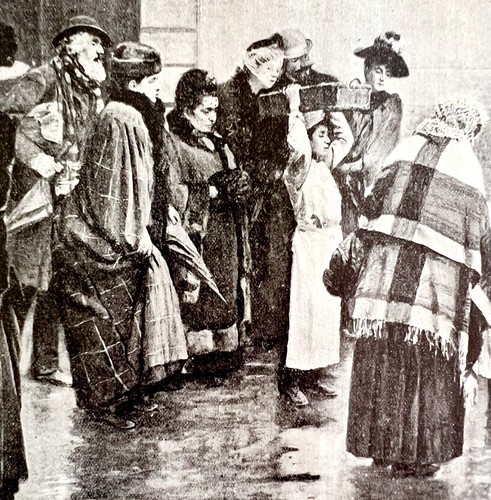 Lost Child In The Rain Crying Le Noel Christmas 1911 Antique Print ...