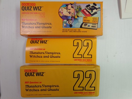 NEW COLECO QUIZ WIZ CARTRIDGE/BOOK #22/1001 Q.ON MONSTERS,VAMPIRES ...