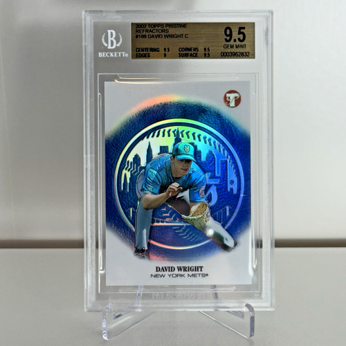 RARE 2002 Topps Pristine David Wright Refractor BGS 9.5 Rookie RC Mets ...