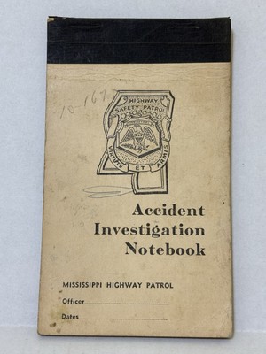 Rare 1964 Official Accident Investigation Notebook - Mississippi ...