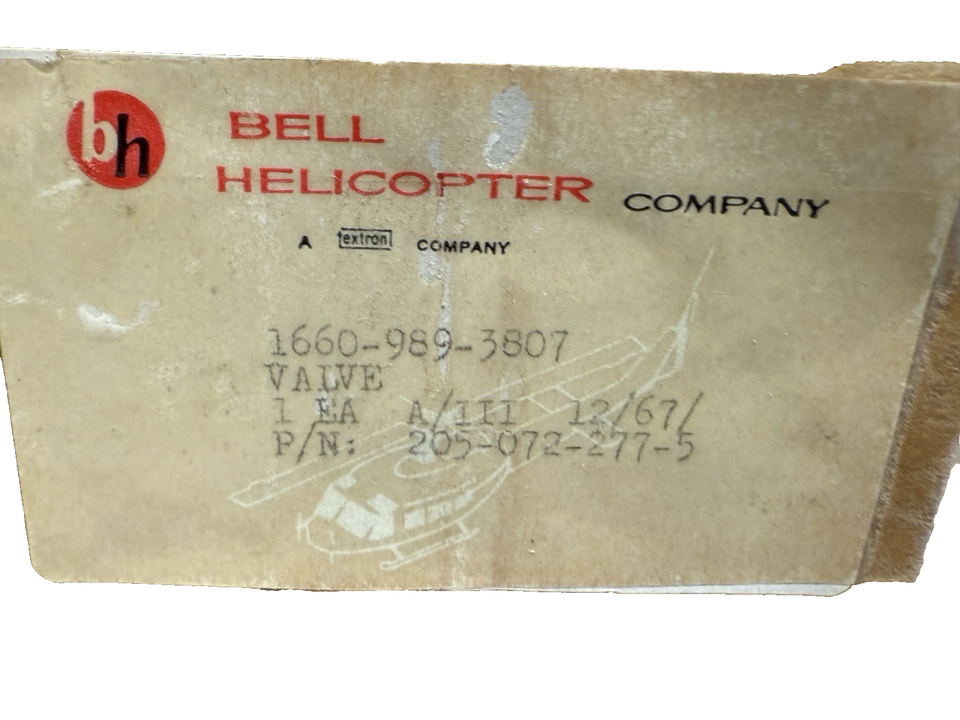 Bell Helicopter Mixing Valve P/N 205-072-277-5 Janitrol P/N A35D10 NEW ...