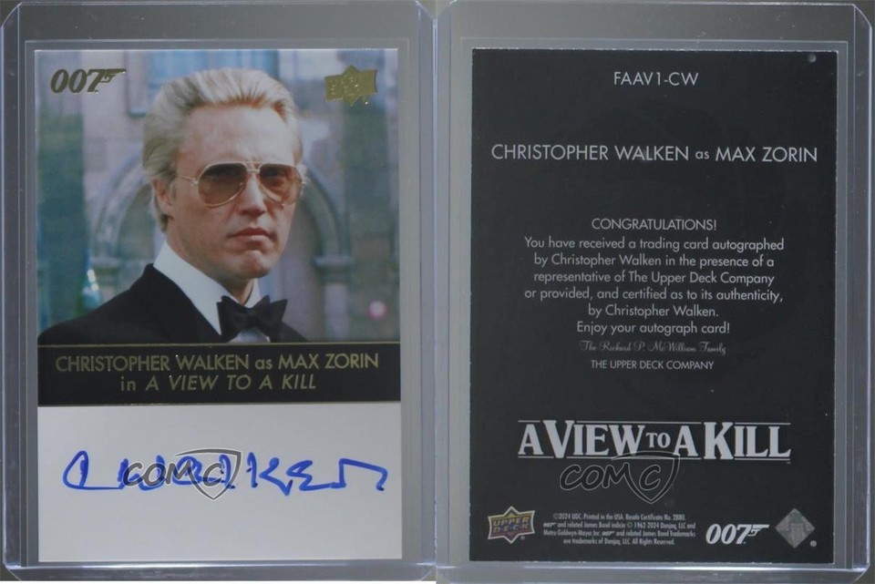2025 James Bond Black Diamond Franchise Christopher Walken as Max Zorin ...