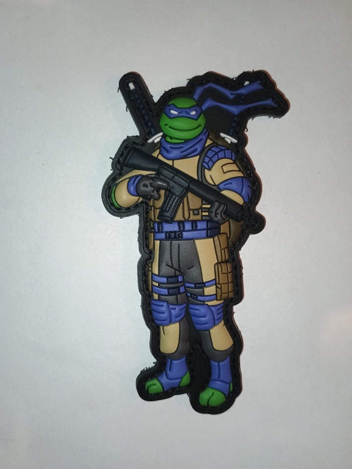 TMNT Teenage Mutant Ninja Turtle Leonardo Pvc Morale Patch Hook And ...